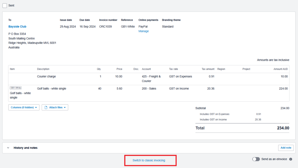 Xero Invoice Templates,Handling Packing Slips and RCTIs - MKG Partners